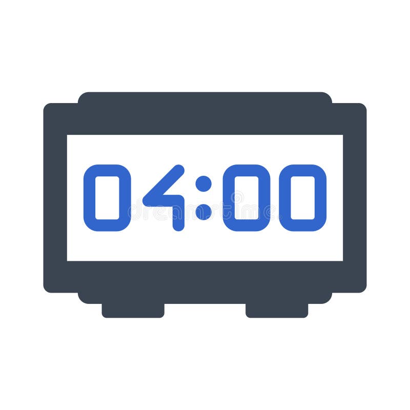 Digital clock icon stock vector. Illustration of clock - 269380477