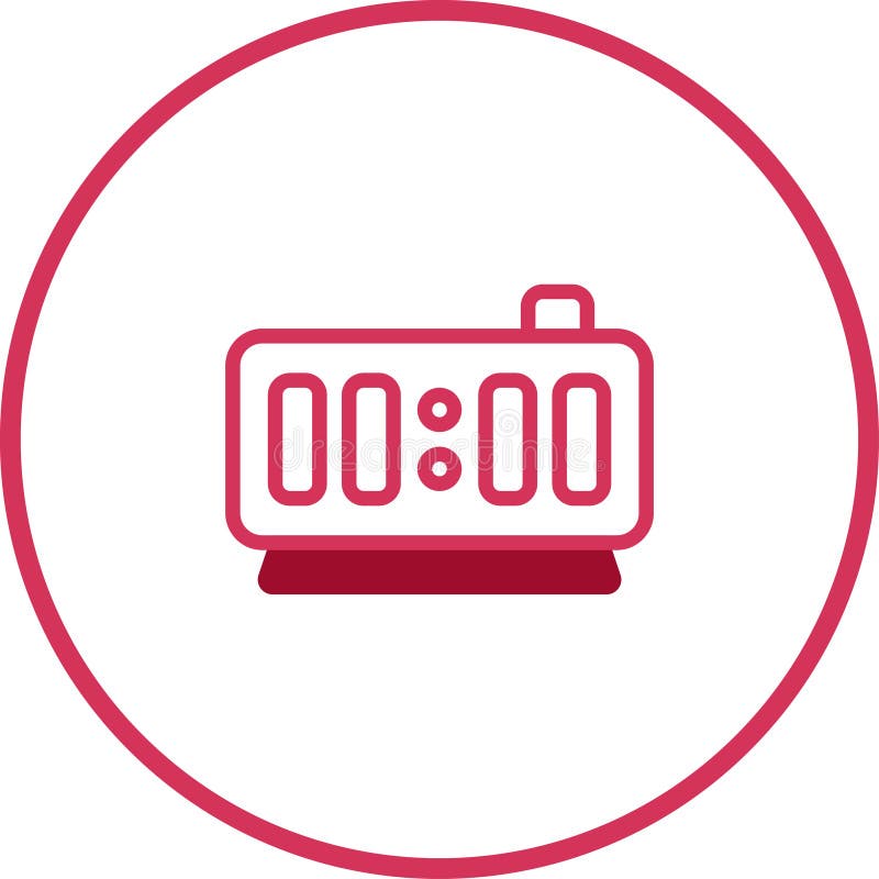 Digital Clock Icon Displaying Midnight, Symbolizing New Beginnings and ...