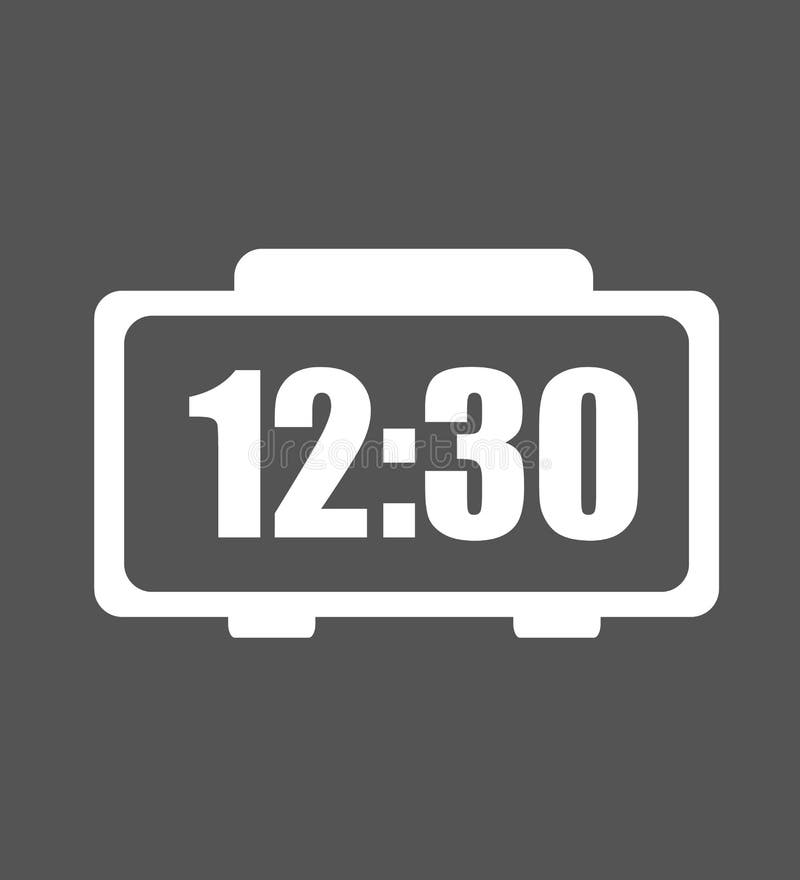 Digital Clock Icon Flat Design Modern Style Stock Vector - Illustration ...