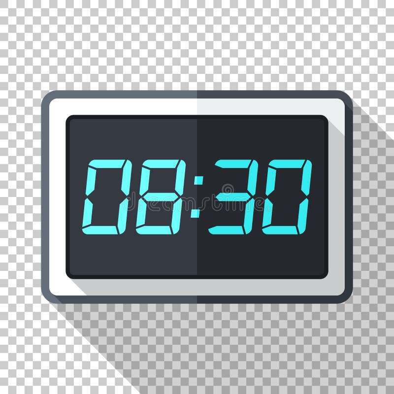 Digital Alarm Clock Icon, Simple Style Stock Vector - Illustration of ...