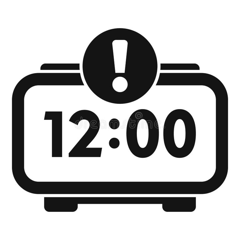 Digital Clock Icon Simple Vector. Period Event Term Stock Vector ...