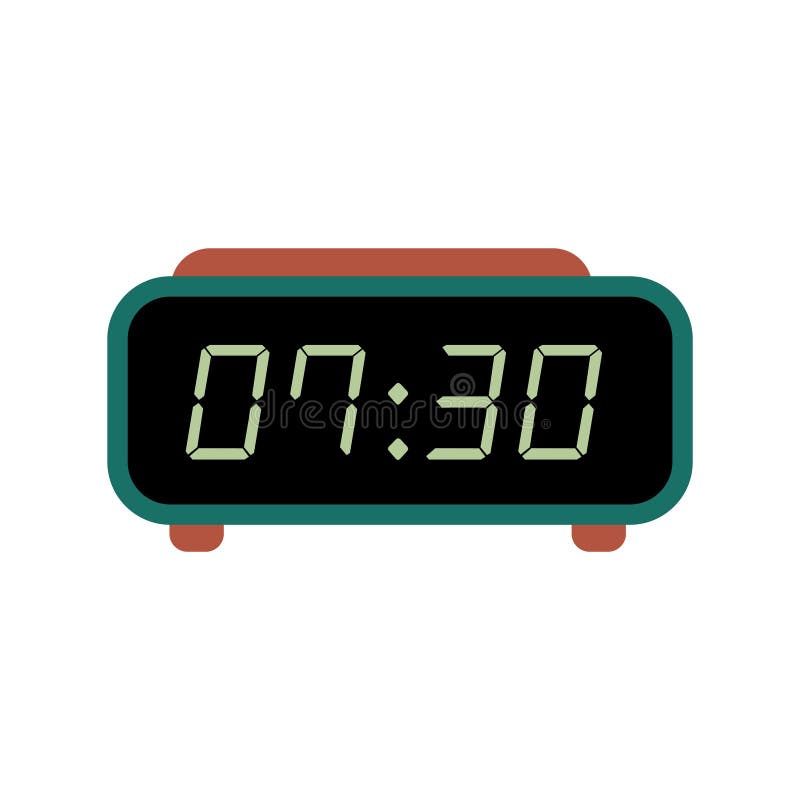 Digital clock icon Vector stock vector. Illustration of date - 297427955
