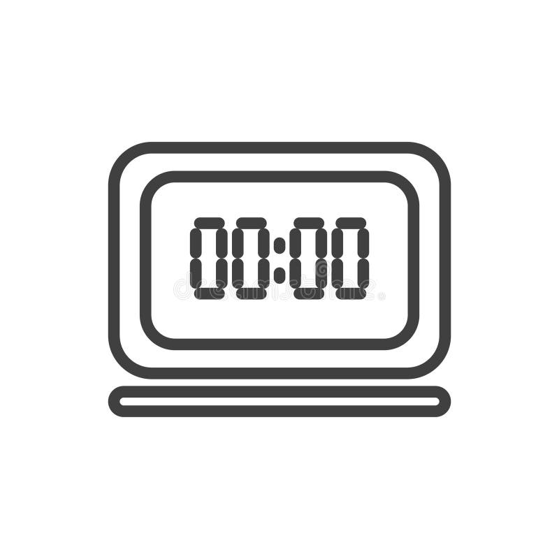 Digital Clock Icon. Vector Illustration Decorative Design Stock Vector ...