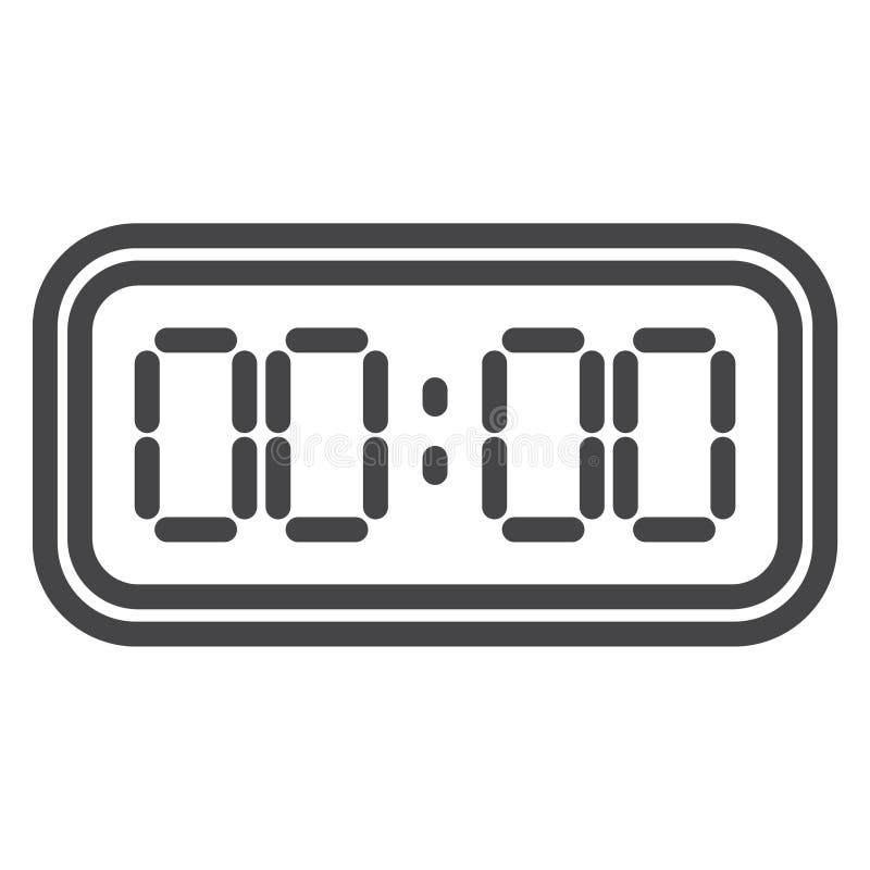 Digital Clock Icon. Vector Illustration Decorative Design Stock Vector ...