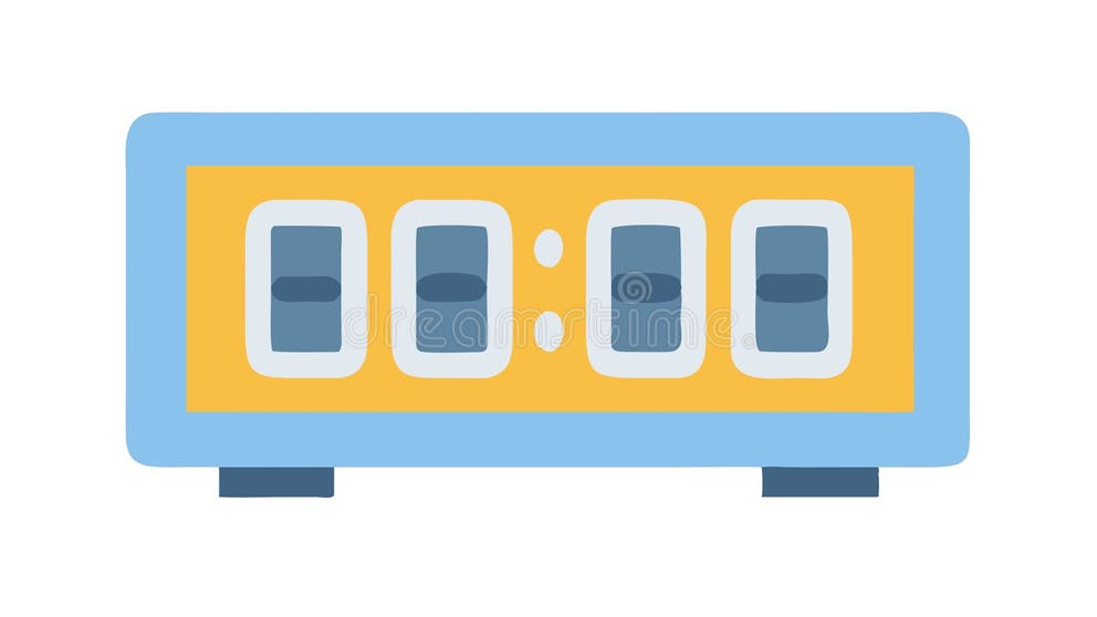 Digital Clock Icon Vector Illustration, Time Display, Vector Design ...