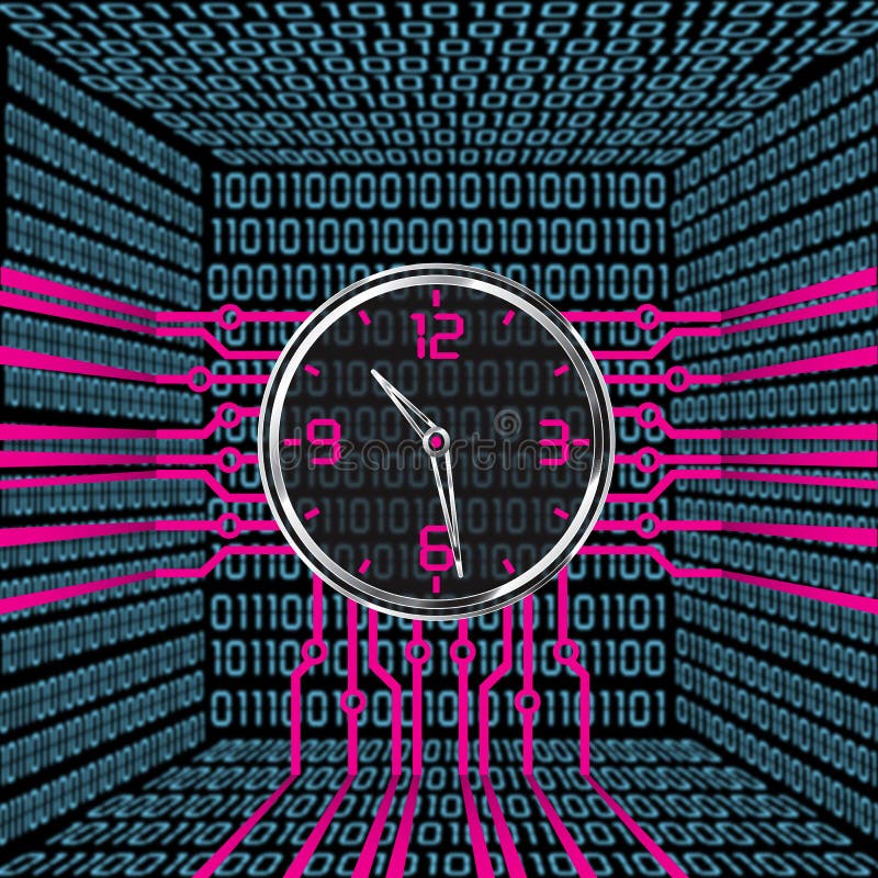 Digital Clock stock vector. Illustration of information - 41220568