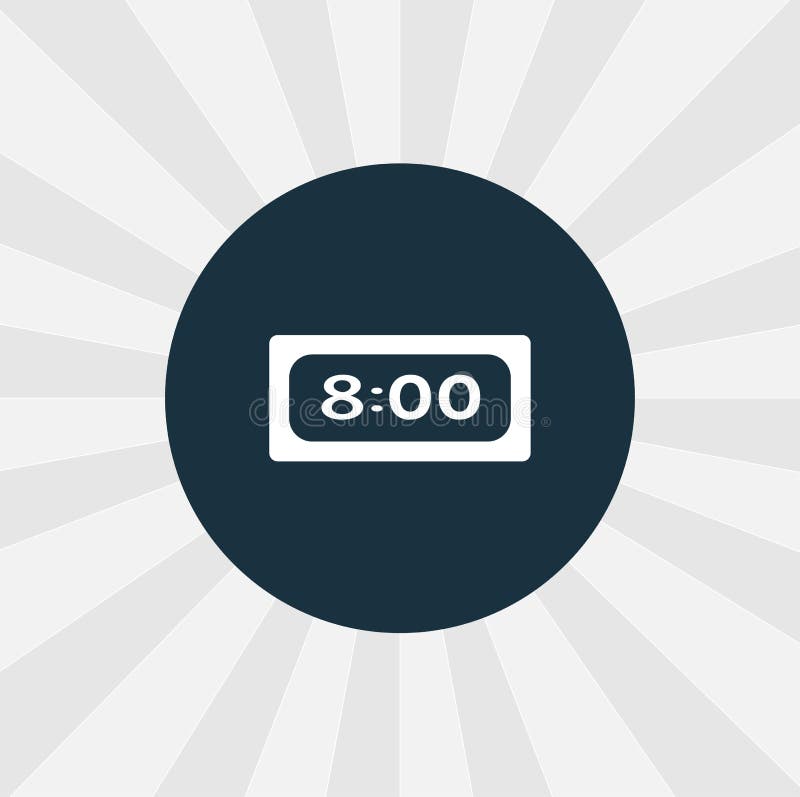 Digital Clock Isolated Icon. Time Design Element Stock Vector ...