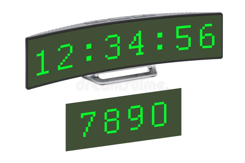 Digital clock stock image. Image of curved, clock, convex - 63752907