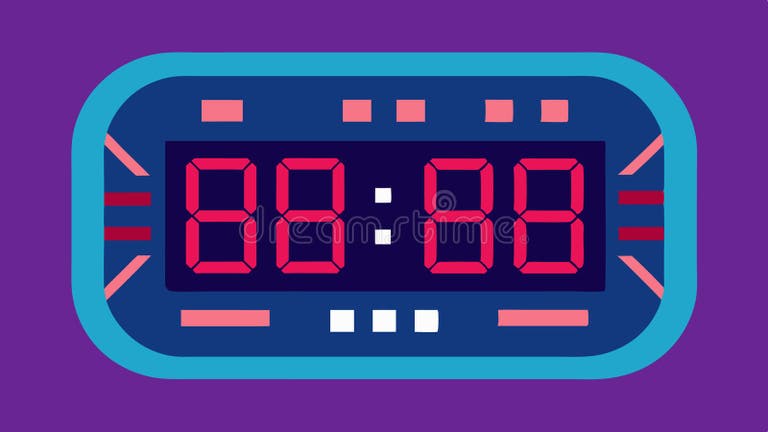 Digital Clock Seconds Stock Illustrations 2 902 Digital Clock Seconds