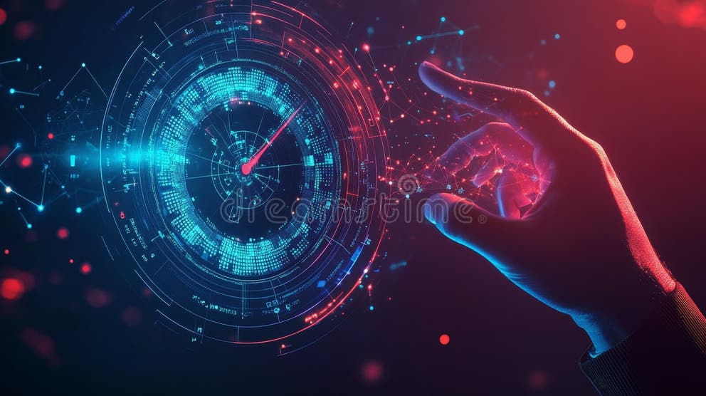 Digital Clock Management in Hand Stock Image - Image of management ...