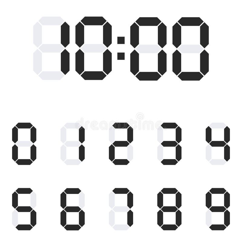 Digital clock number set stock vector. Illustration of business - 311182509 Digital clock number set stock vector. Illustration of business - 311182509