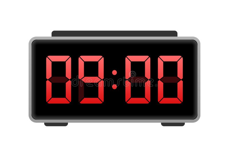 Digital Clock Number Set. Time Icon. Design Element. Vector Stock ...