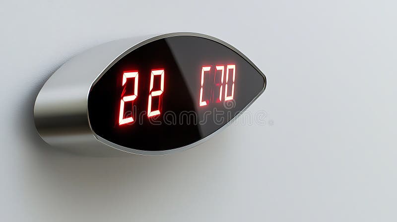 A Digital Clock with the Numbers 22 and 20 on it Stock Image - Image of ...