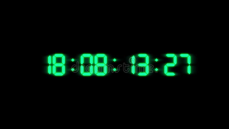 Digital Clock Random Time Count. Hours, Minutes, Seconds Stock Footage ...