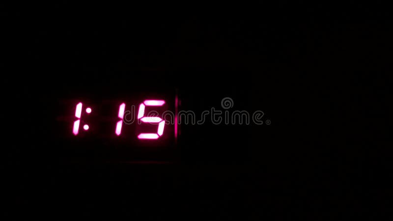 Digital Clock on Red Background Top Down Stock Footage - Video of alarm ...