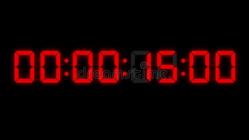 Digital Clock 30 Seconds Count Up Stopwatch Animation Motion Graphics ...