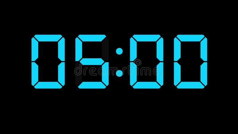Digital Clock 10 Seconds Count Up Stopwatch Animation Motion Graphics ...
