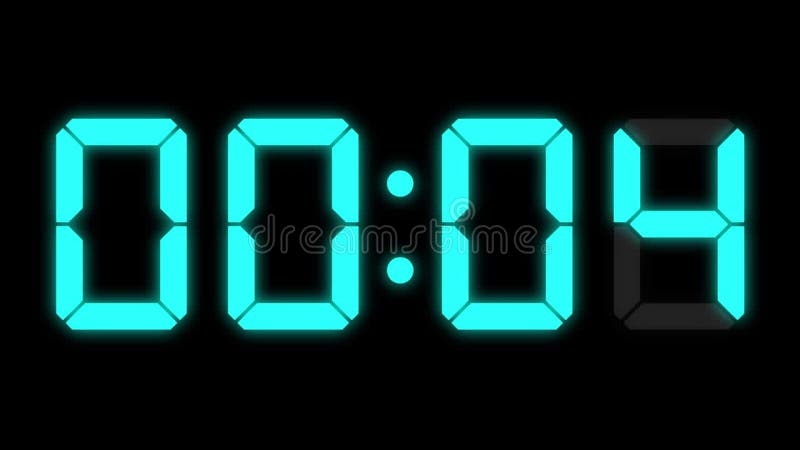 Digital Clock 10 Seconds Countdown Timer Animation Motion Graphics Stock Video - Video of ...