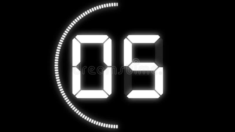 Digital Clock 10 Seconds Countdown Timer Animation Motion Graphics Stock Footage - Video of ...