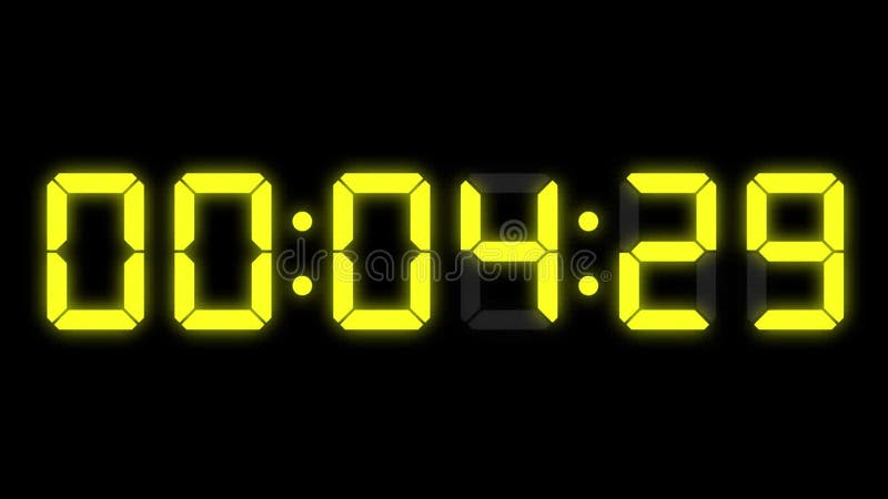 Digital Clock 10 Seconds Countdown Timer Animation Motion Graphics ...