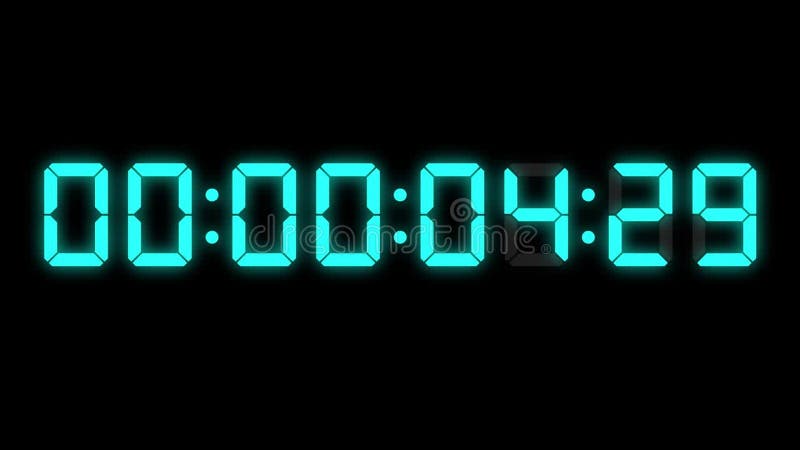 Digital Clock 10 Seconds Countdown Timer Animation Motion Graphics Stock Video - Video of simple ...