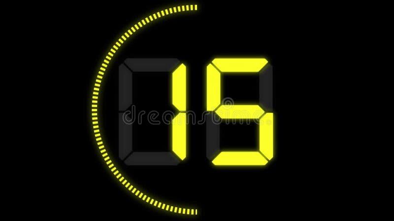 Digital Clock 30 Seconds Countdown Timer Animation Motion Graphics Stock Video - Video of ...