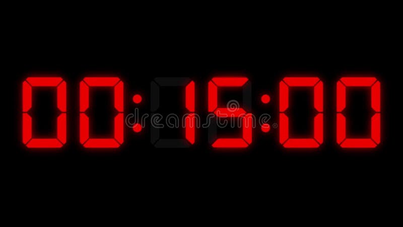 Digital Clock 30 Seconds Countdown Timer Animation Motion Graphics ...