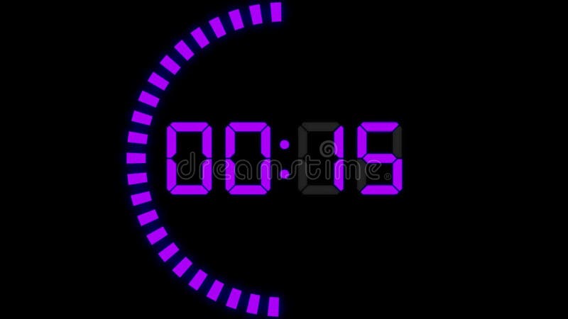 Digital Clock 30 Seconds Countdown Timer Animation Motion Graphics