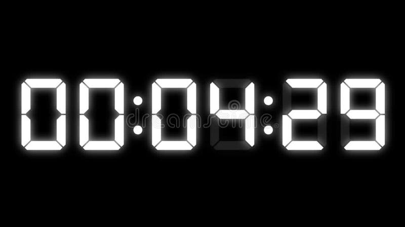Digital Clock 10 Seconds Countdown Timer Animation Motion Graphics ...