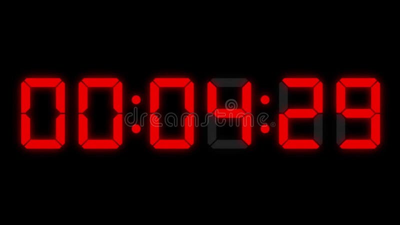 Digital Clock 30 Seconds Countdown Timer Animation Motion Graphics