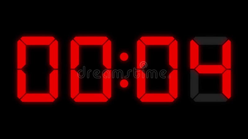 Digital Clock 10 Seconds Countdown Timer Animation Motion Graphics Stock Video - Video of clock ...