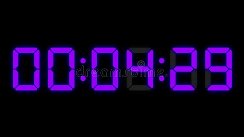 Digital Clock 30 Seconds Countdown Timer Animation Motion Graphics