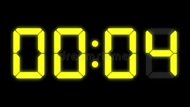Digital Clock 10 Seconds Countdown Timer Animation Motion Graphics
