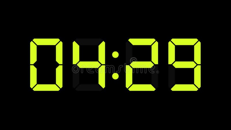 Digital Clock 10 Seconds Countdown Timer Animation Motion Graphics ...