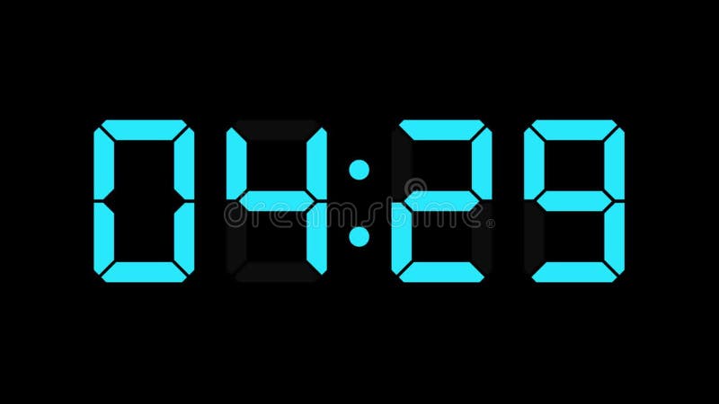 Digital Clock 10 Seconds Countdown Timer Animation Motion Graphics ...