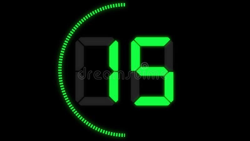 Digital Clock 30 Seconds Countdown Timer Animation Motion Graphics Stock Footage - Video of ...