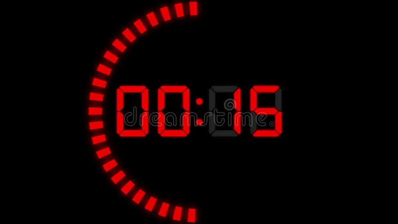 Digital Clock 30 Seconds Countdown Timer Animation Motion Graphics ...