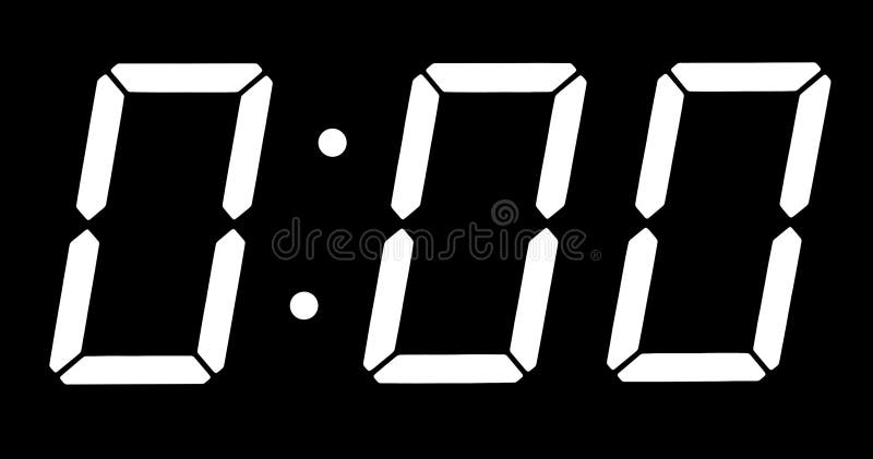 Digital Clock Show Midnight Stock Image - Image of sign, digital: 23539147