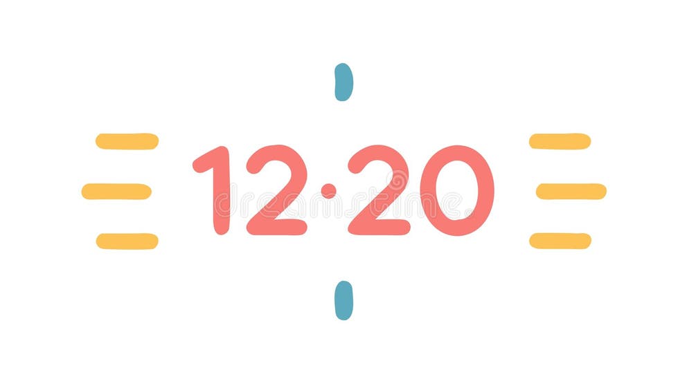 Digital Clock Time 12 20 Display Electronic Vector Design Generative AI ...