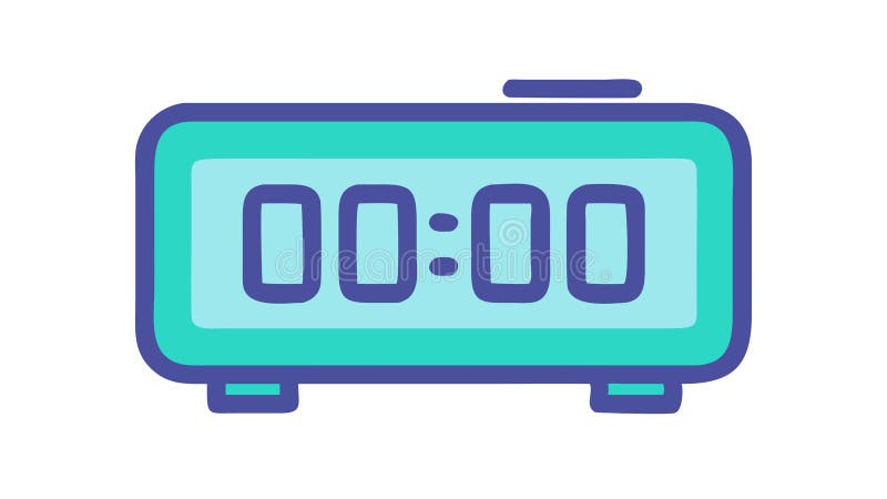 Digital Clock Time Display Vector Icon, Vector Design Generative AI ...