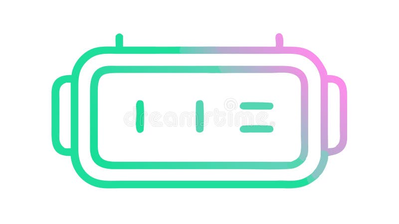 Digital Clock Time Icon Flat Design Display Timer, Vector Design ...