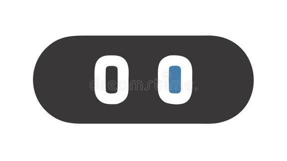 Digital Clock or Timer 00 Display Vector Icon, Vector Design Generative ...