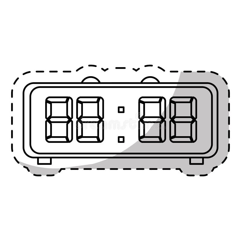 Digital Clock and Timer Icon Design Stock Illustration - Illustration ...