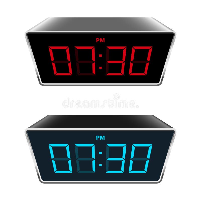 Digital Clock Vector Design Illustration Stock Vector - Illustration of ...