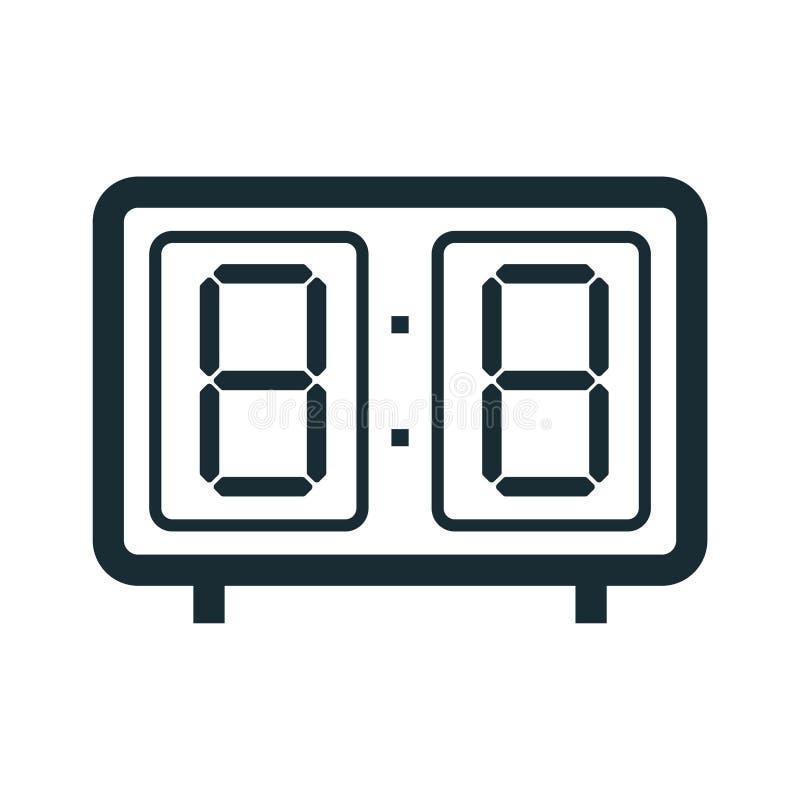 Digital Clock. Vector Illustration Decorative Design Stock Vector ...