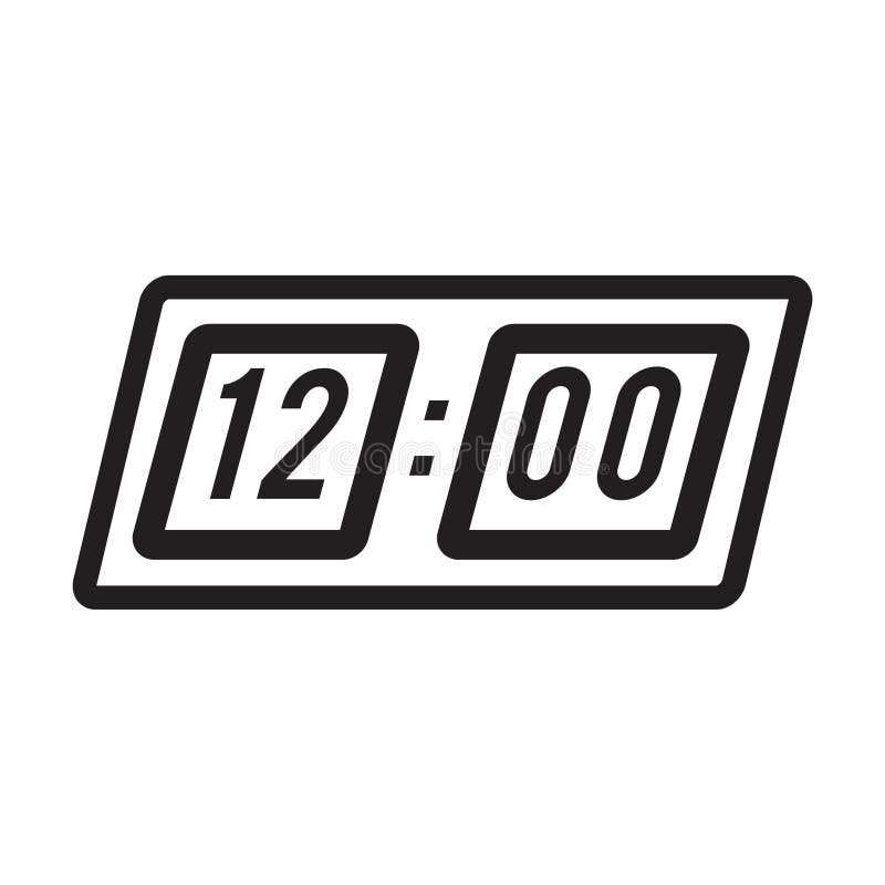 Digital Clock. Vector Illustration Decorative Design Stock Vector ...