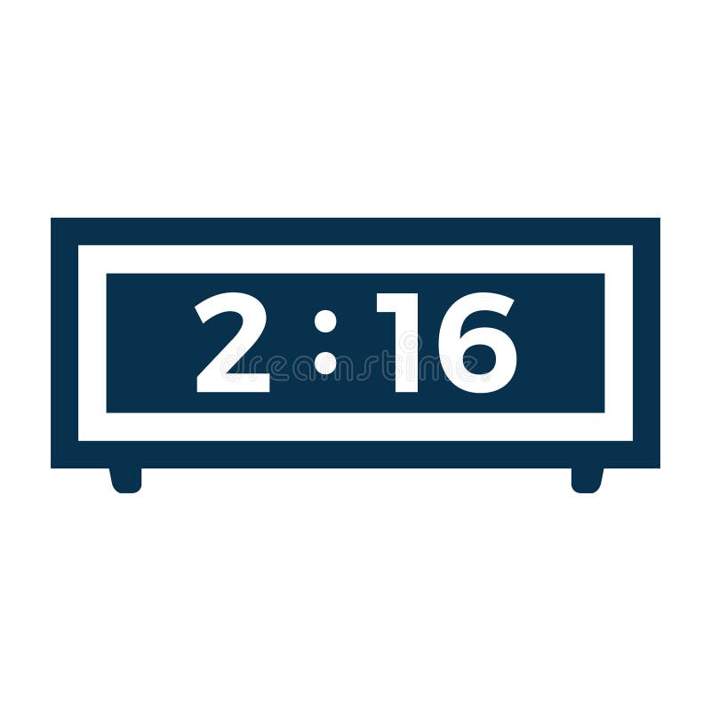 Digital Clock. Vector Illustration Decorative Design Stock Vector ...