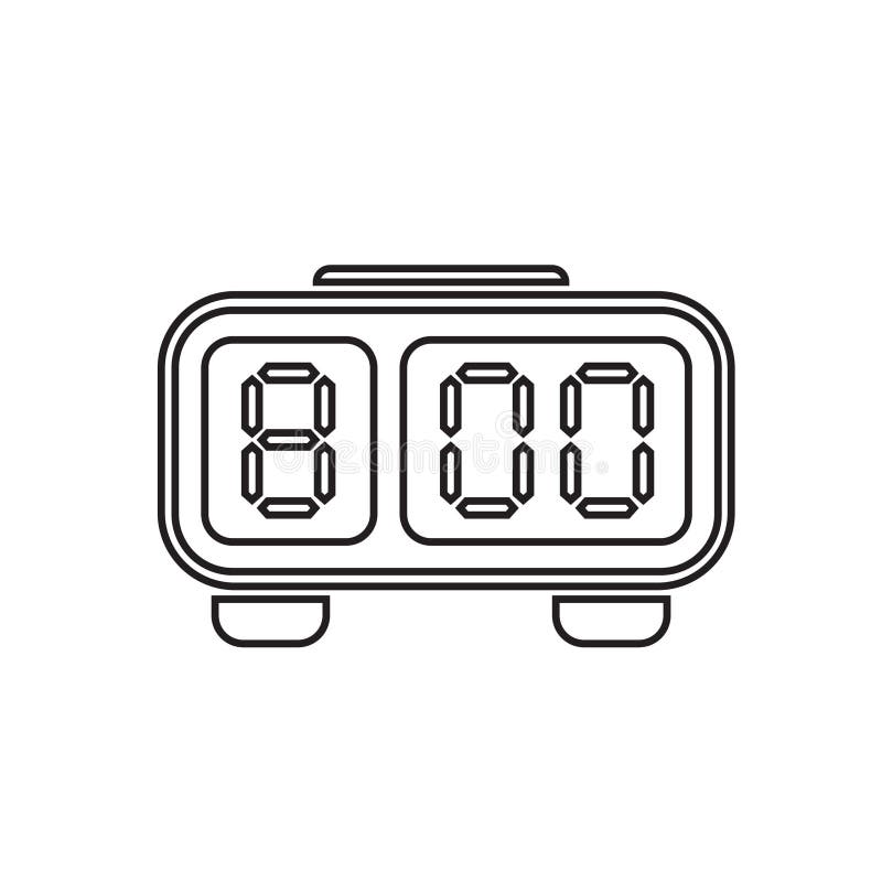 Digital Clock. Vector Illustration Decorative Design Stock Vector ...
