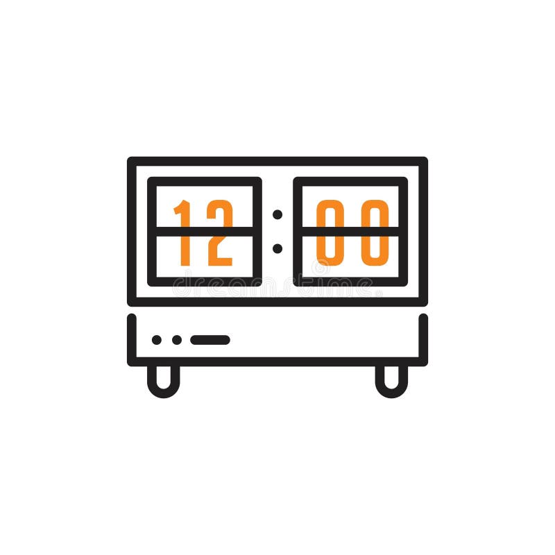 Digital Clock. Vector Illustration Decorative Design Stock Vector ...