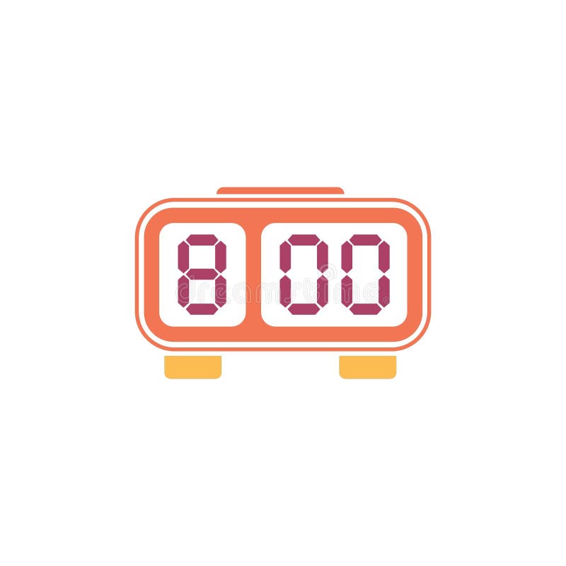 Digital Clock. Vector Illustration Decorative Design Stock Vector ...